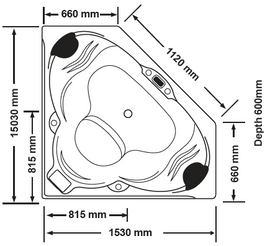 Corner Spa Baths – Broadway Bathroomware